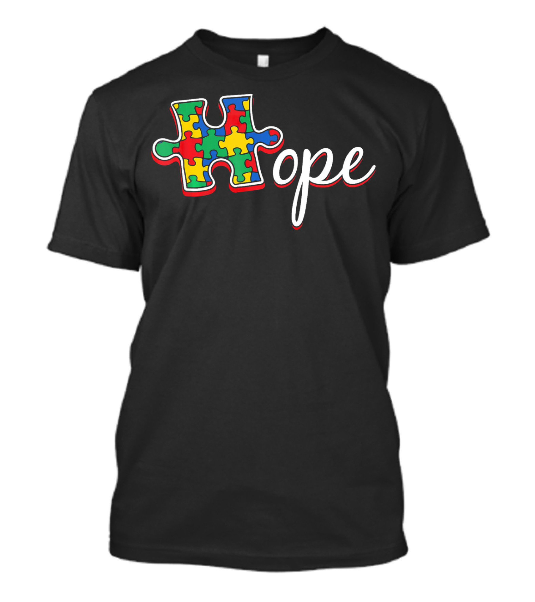 Autism Awareness Day Hope Puzzle Piece T-Shirt
