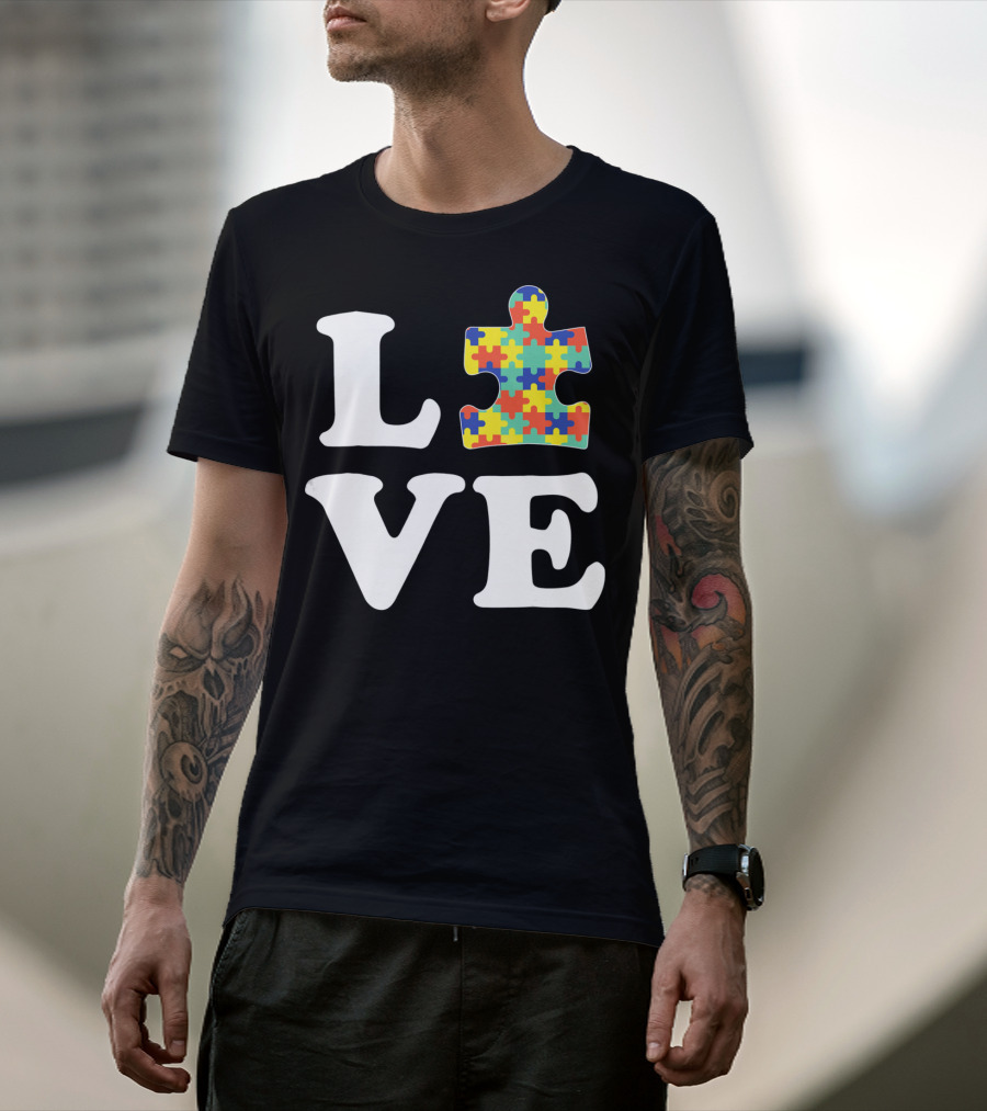 Love Autism Awareness Puzzle T-Shirt