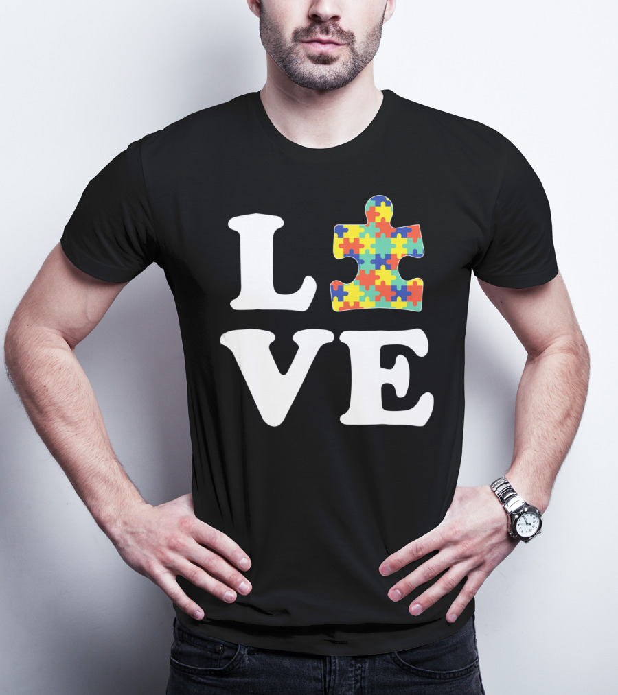 Love Autism Awareness Puzzle T-Shirt
