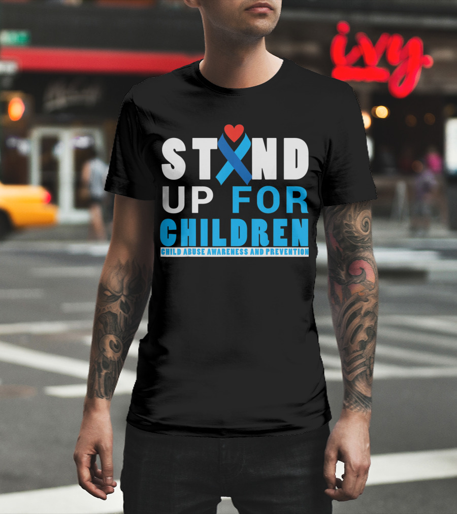 STAND UP FOR CHILDREN Child Abuse Awareness And Prevention T-Shirt