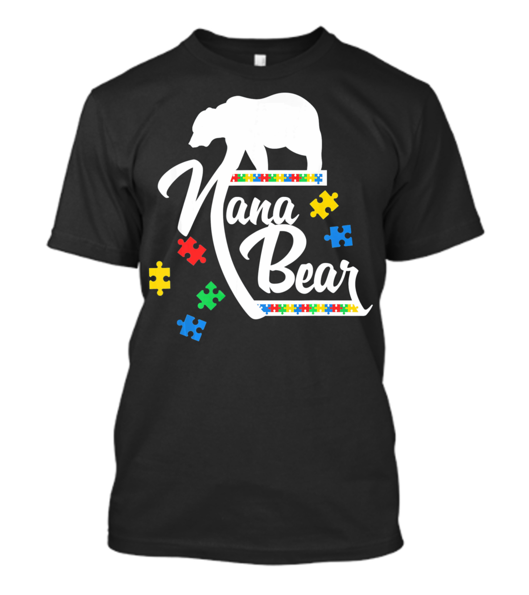 Nana Bear Puzzle Autism Awareness T-Shirt