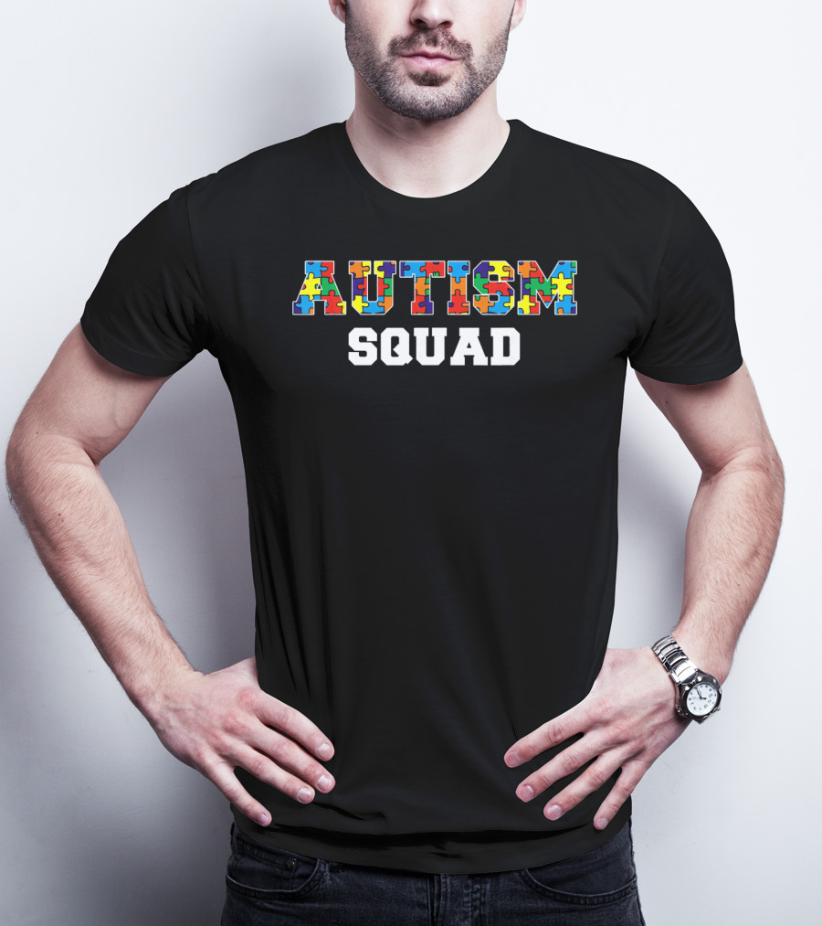 Autism Squad Puzzle Piece Pride Awareness T-Shirt