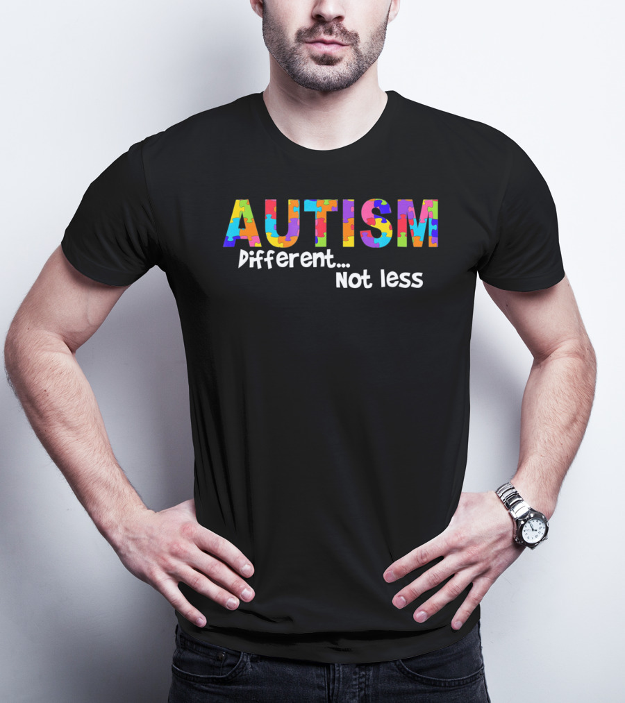 AUTISM Awareness Different Not Less Puzzle T-Shirt