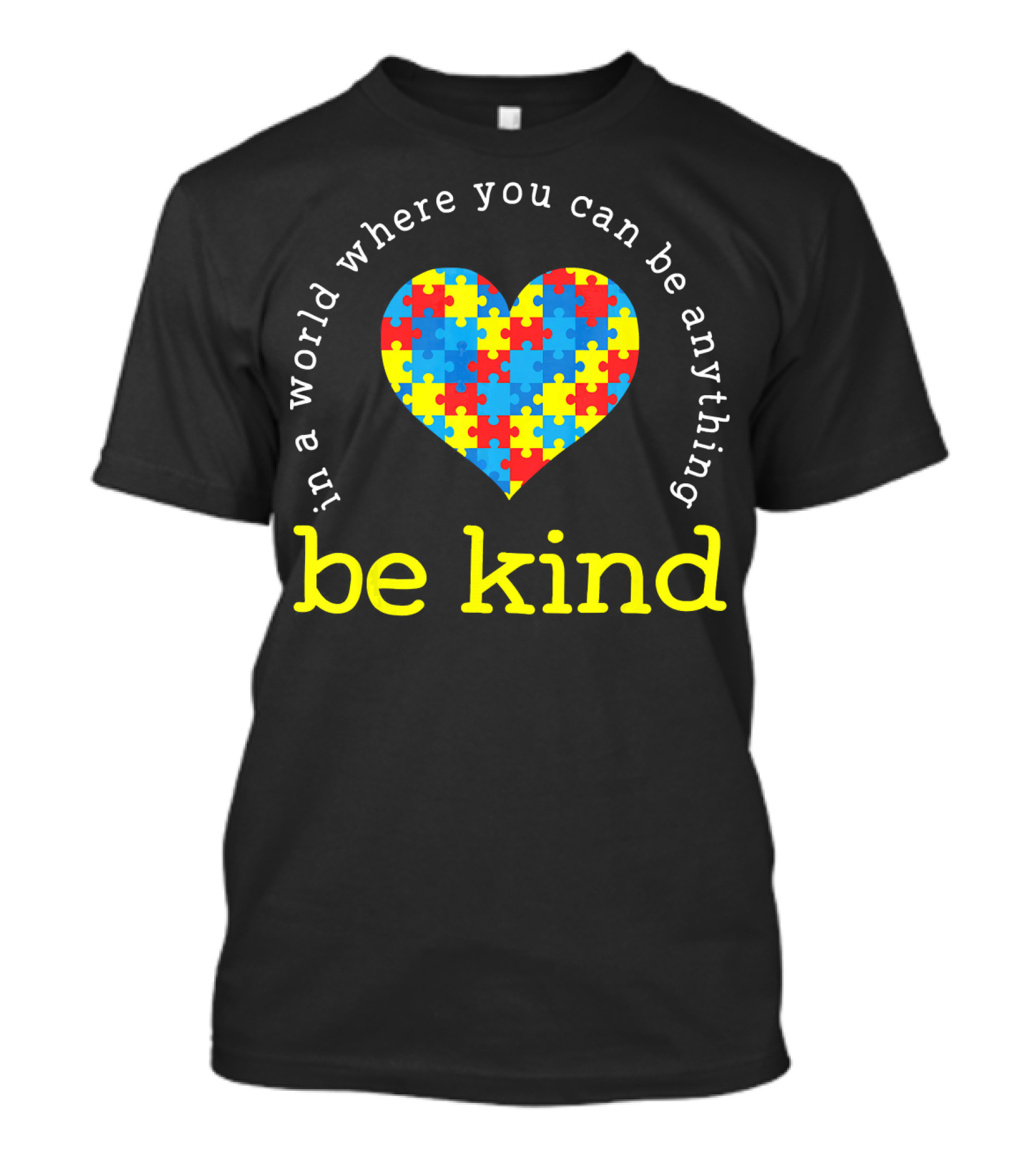 Be Kind Heart Puzzle Autism Awareness T-Shirt