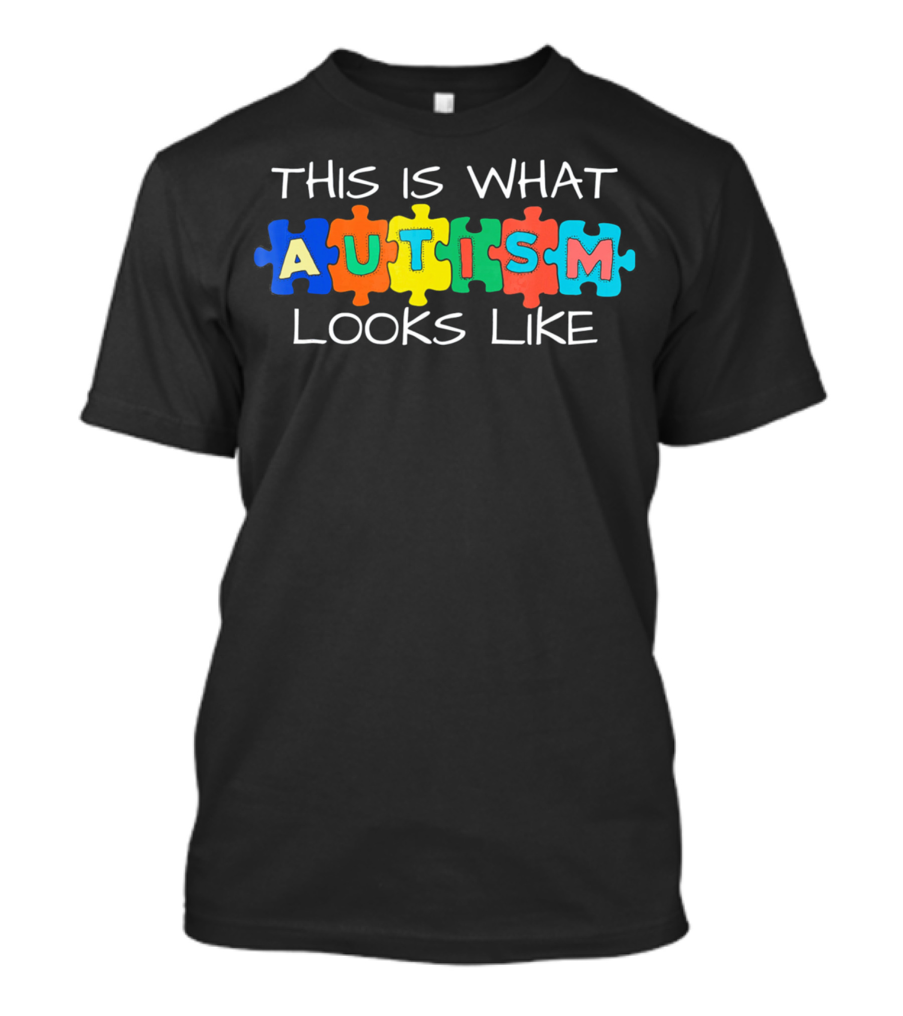 This Is What Autism Looks Like Autism Puzzle Pieces T-Shirt
