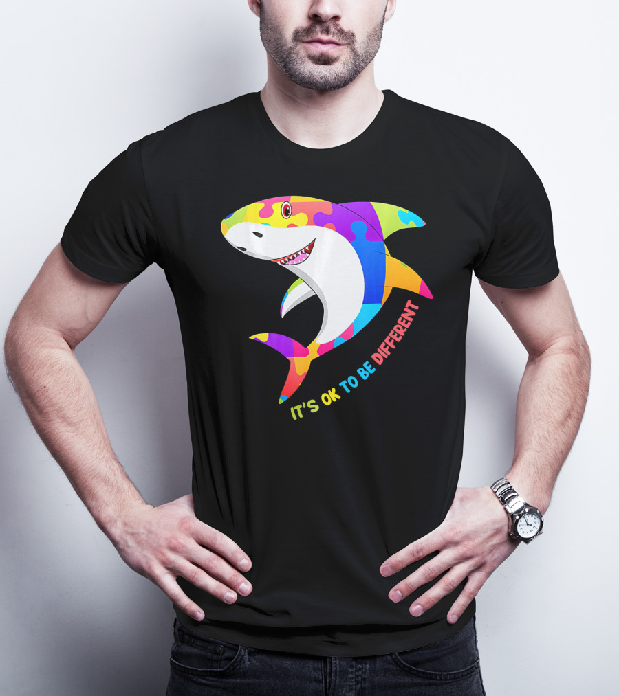 It's Ok To Be Different Shark Autism Awareness T-Shirt