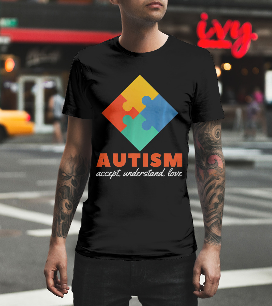 Autism Accept Understand Love Puzzle T-Shirt