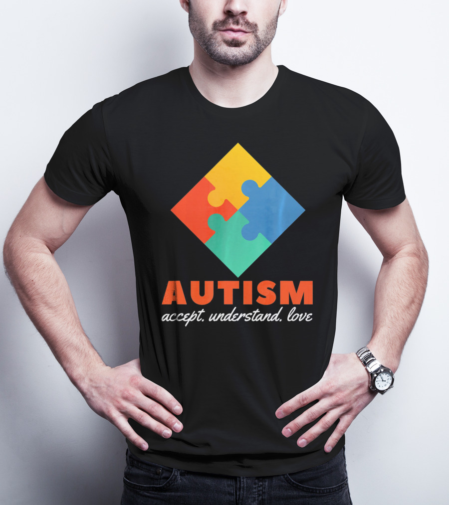 Autism Accept Understand Love Puzzle T-Shirt