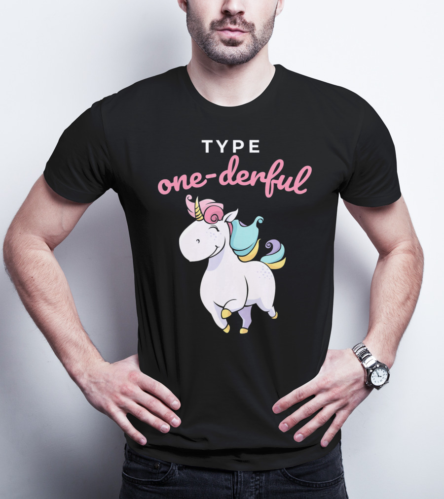 Type One-Derful Unicorn Type 1 Diabetes Awareness T-Shirt