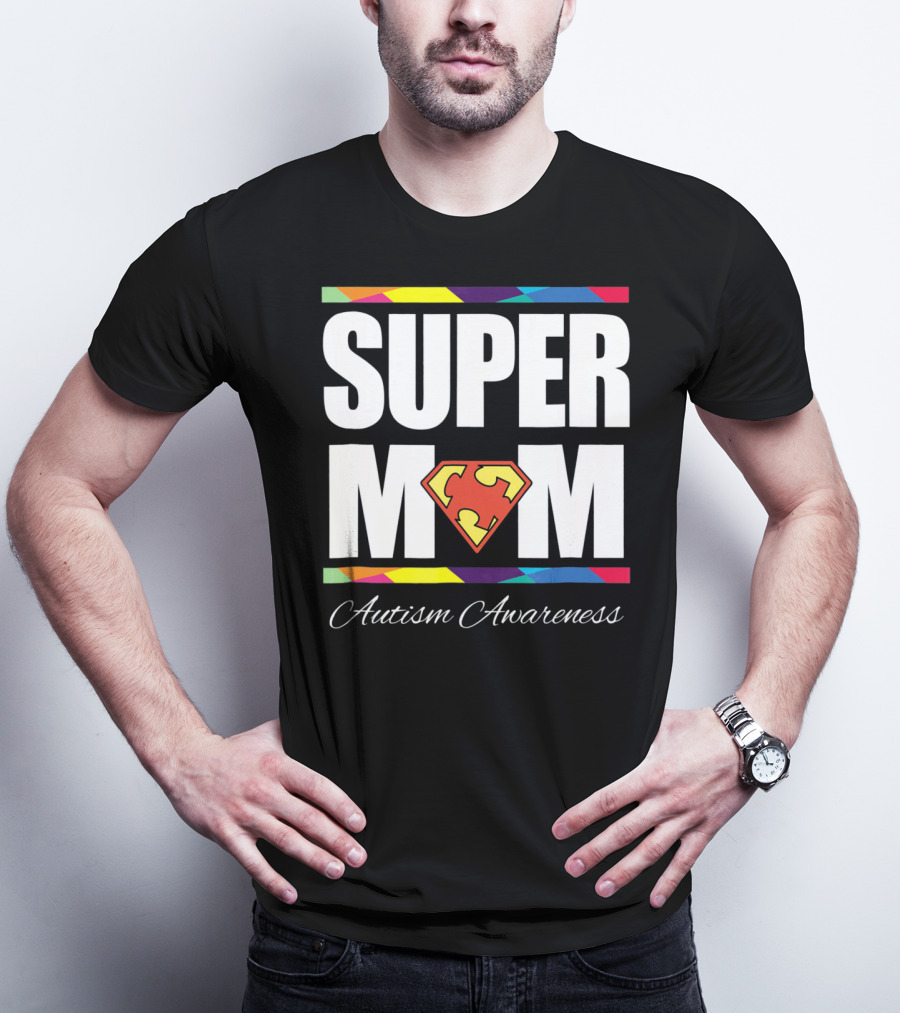 Super Mom Autism Awareness Iconic T-Shirt