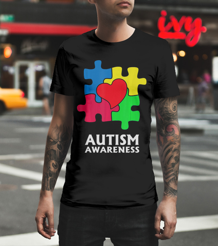 Autism Awareness Puzzle Heart Perfect Au T-Shirt