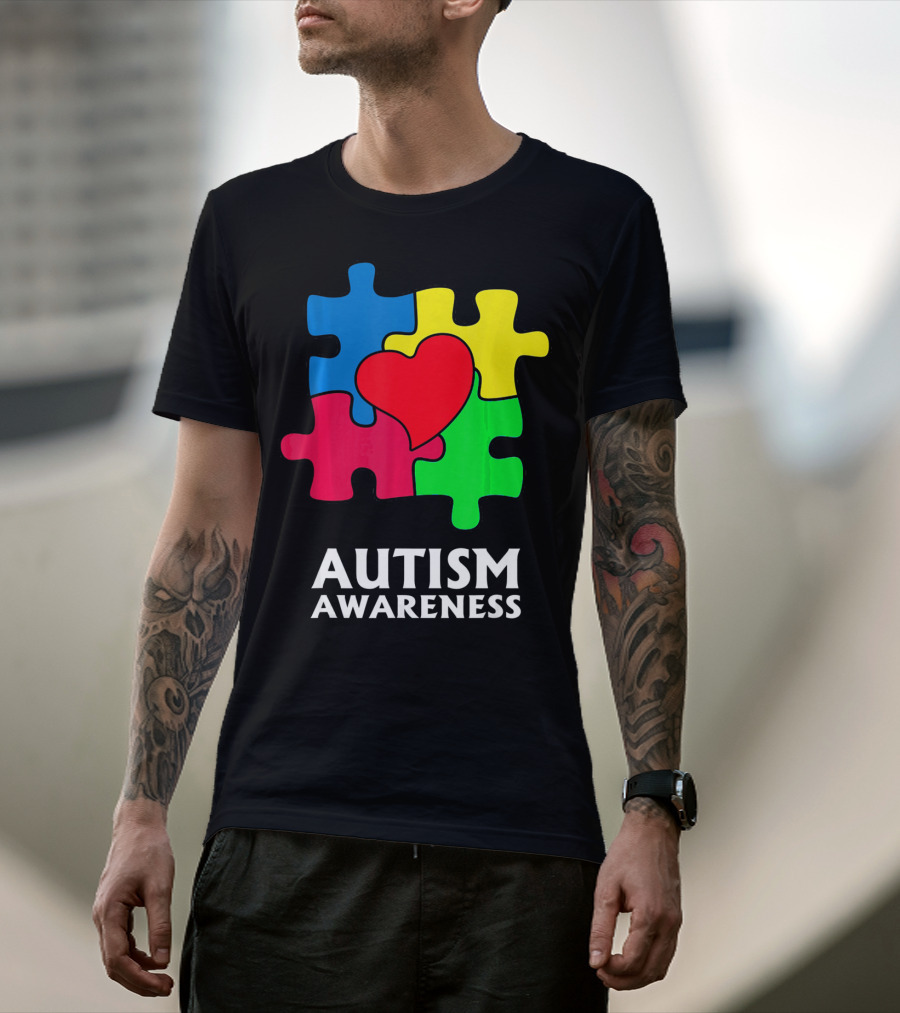 Autism Awareness Puzzle Heart Perfect Au T-Shirt