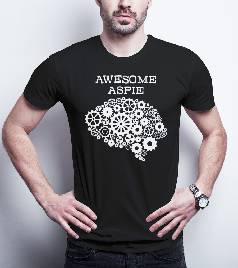 Awesome Aspie Steampunk Brain Autism Awareness T-Shirt