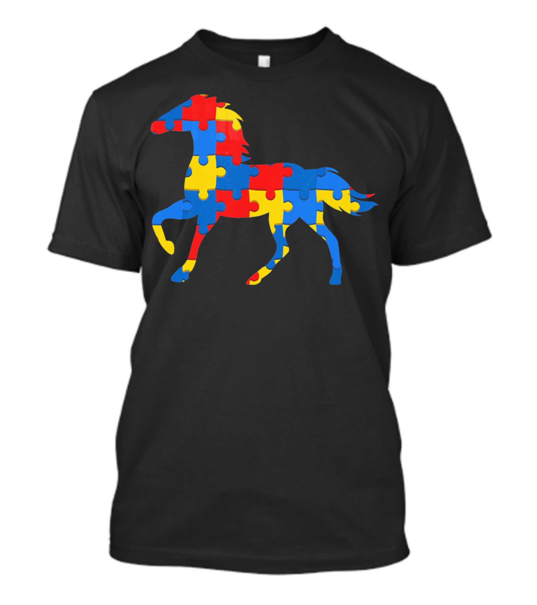 Autism Awareness Puzzle Horse T-Shirt