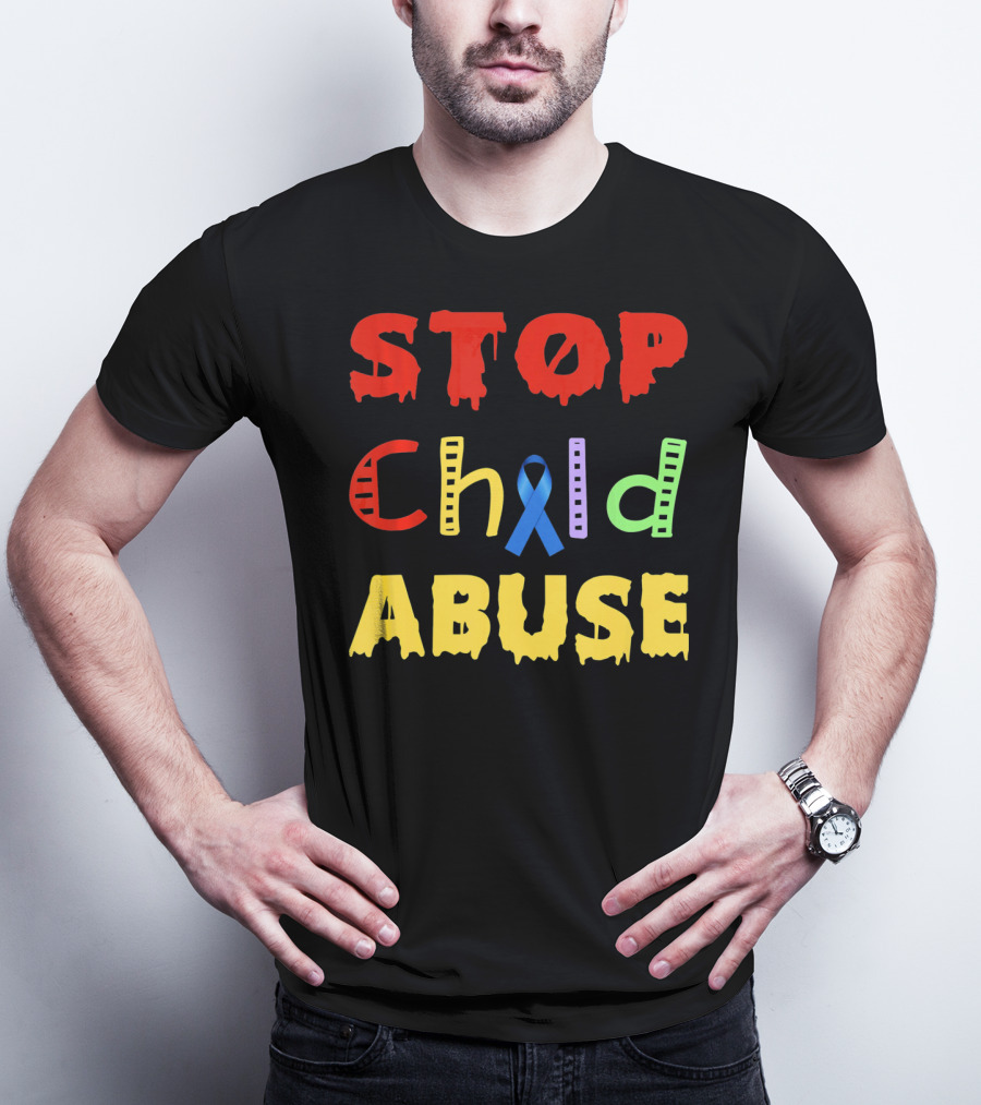 STOP Child Abuse Awareness Blue T-Shirt