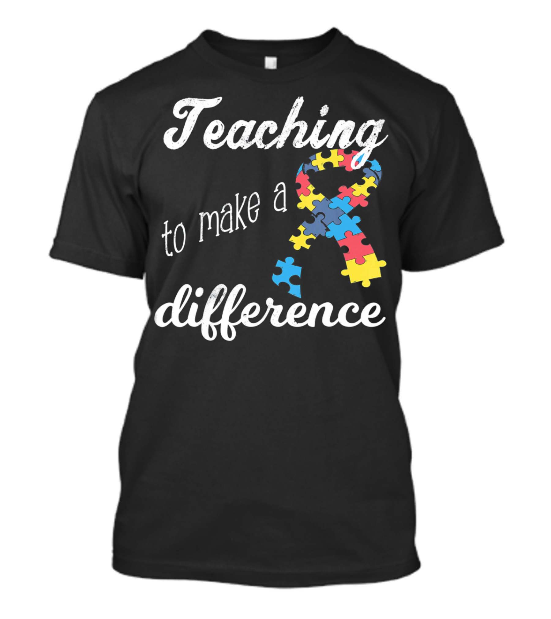 Teaching To Make A Difference Autism Awareness Puzzle T-Shirt