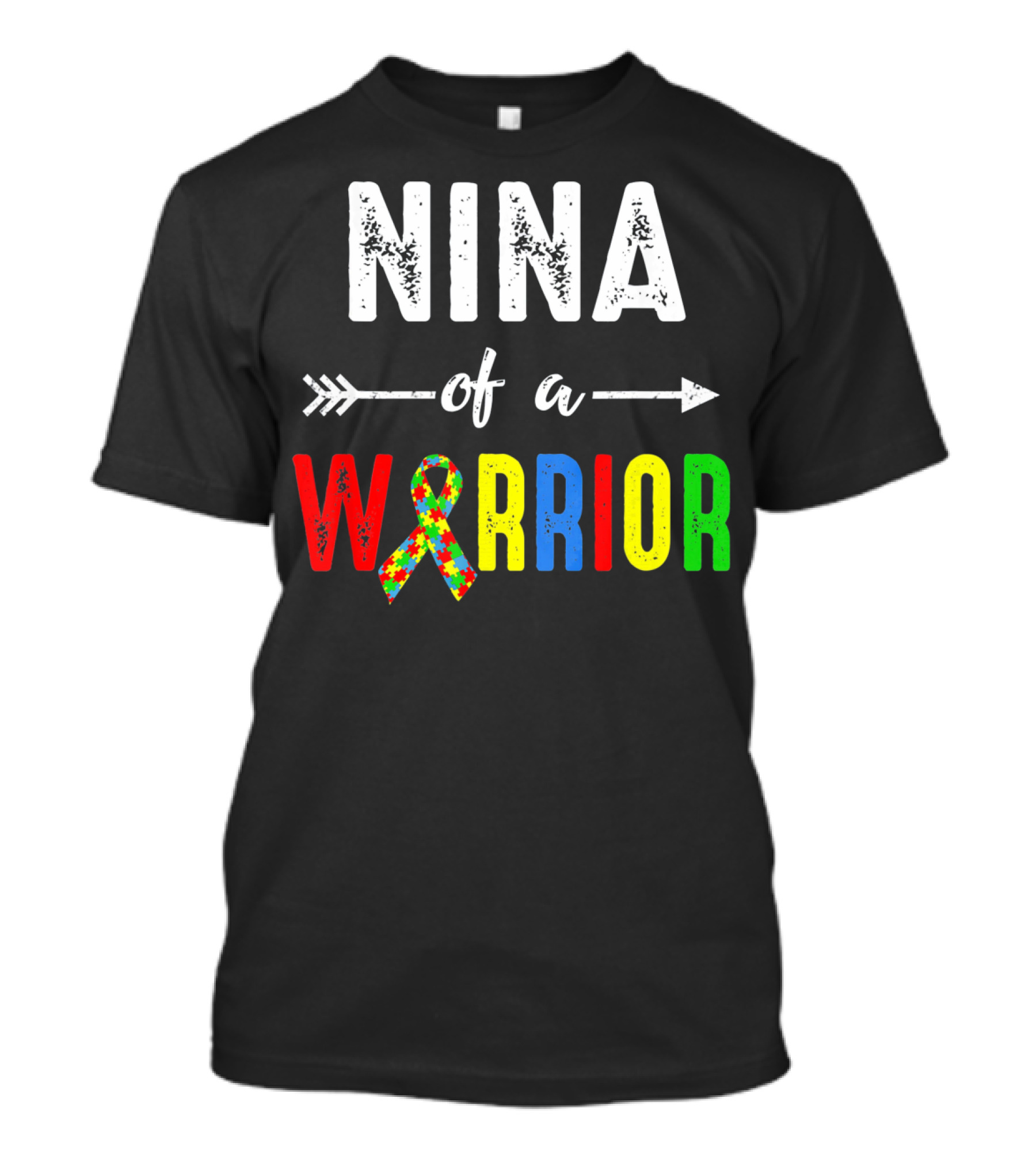 Nina Of A Warrior Autism Awareness Family T-Shirt