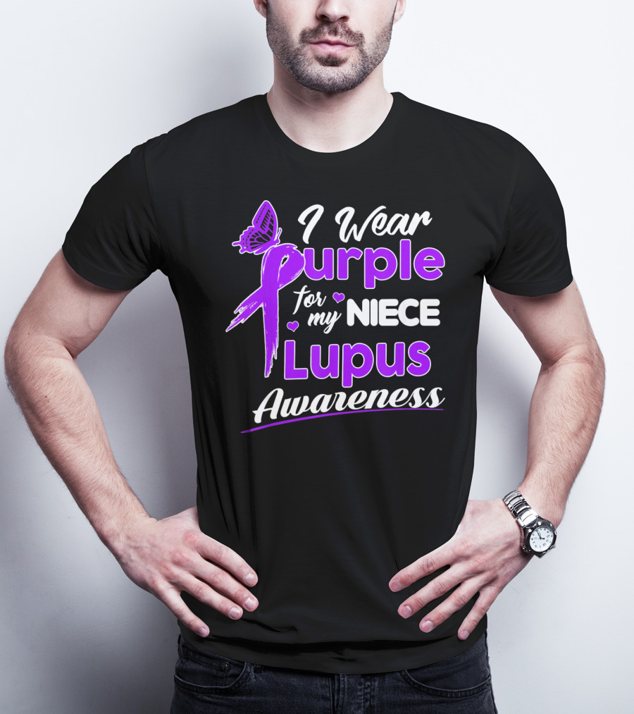 I Wear Purple For My Niece Lupus Awareness T-Shirt