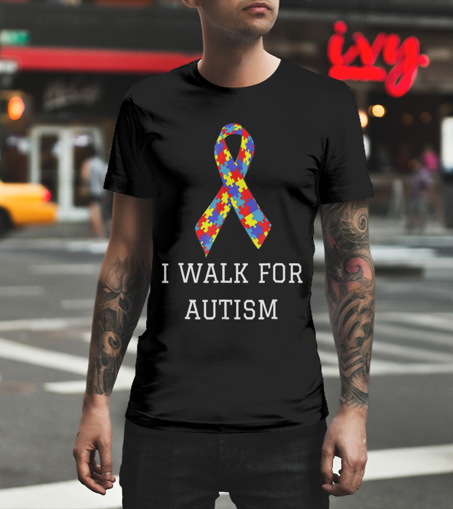 I Walk For Autism Awareness Puzzle T-Shirt