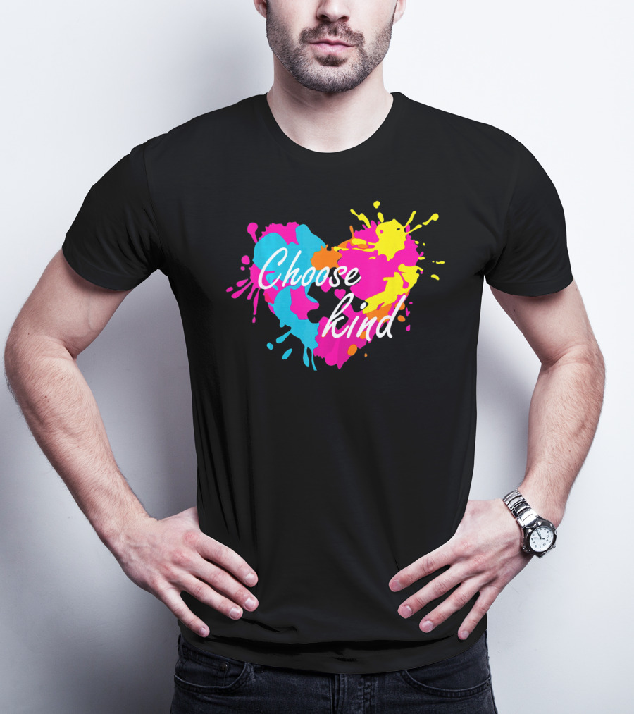 Choose Kind Colorful Heart Autism Awareness T-Shirt
