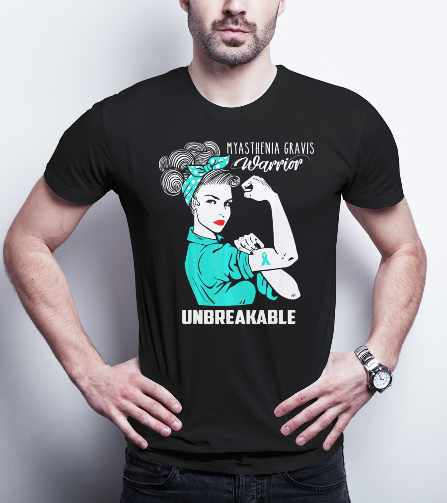 Myasthenia Gravis Warrior Unbreakable Strong Woman T-Shirt