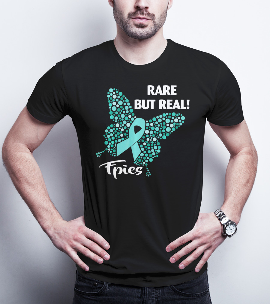 Rare But Real FPIES Awareness Ribbon Butterfly T-Shirt