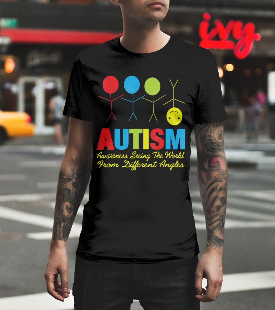 AUTISM Awareness Seeing The World From Different Angles T-Shirt