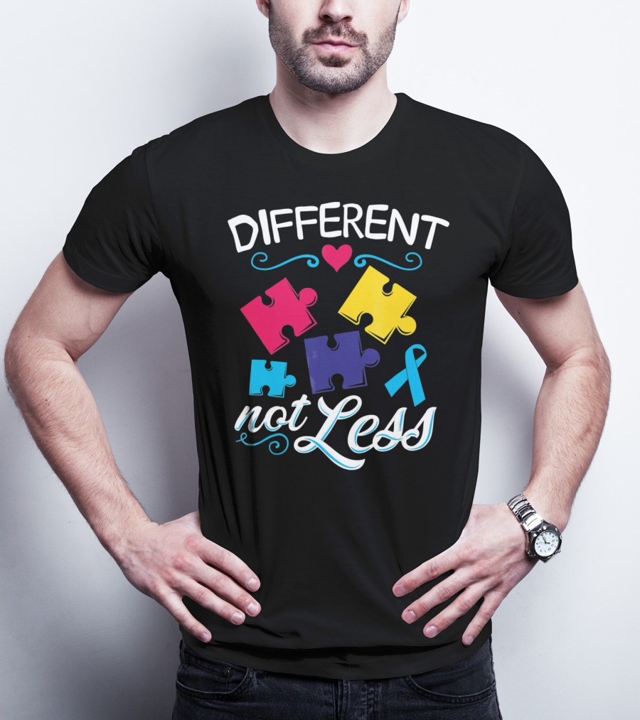 Different Not Less Autism Awareness Puzzle T-Shirt