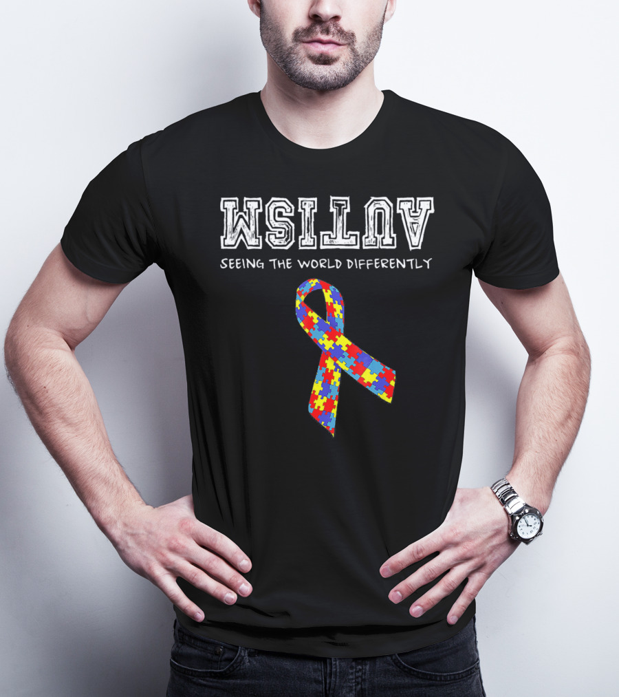 Autism Awareness Seeing The World Differently Puzzle T-Shirt