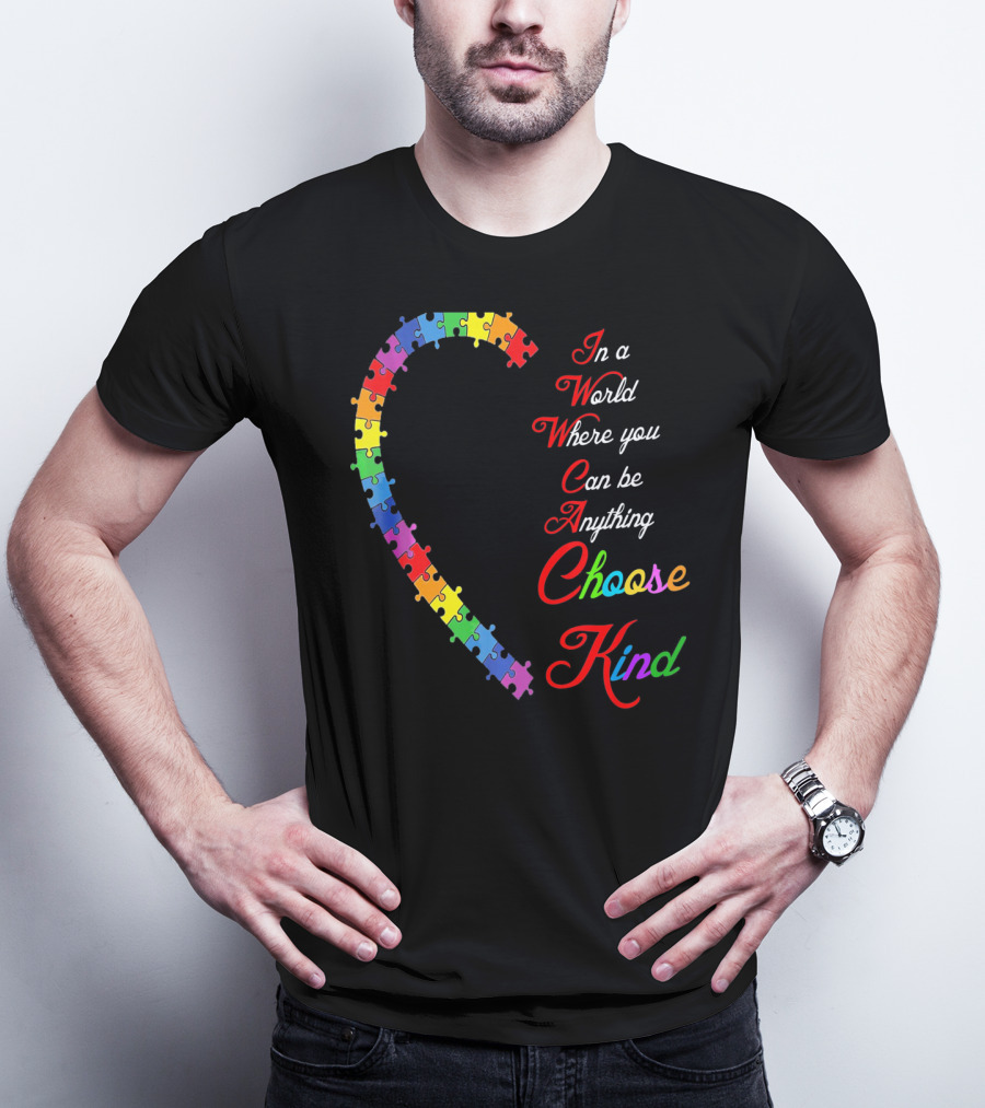 Choose Kind Autism Awareness Puzzle Heart T-Shirt