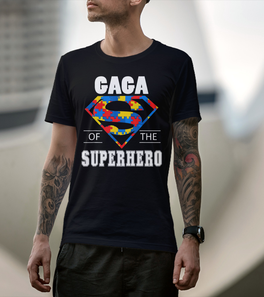 Gaga Superhero Autism Awareness Day T-Shirt