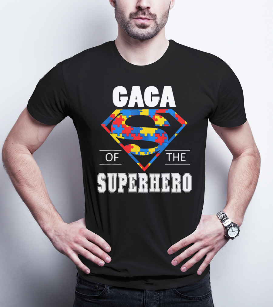 Gaga Superhero Autism Awareness Day T-Shirt