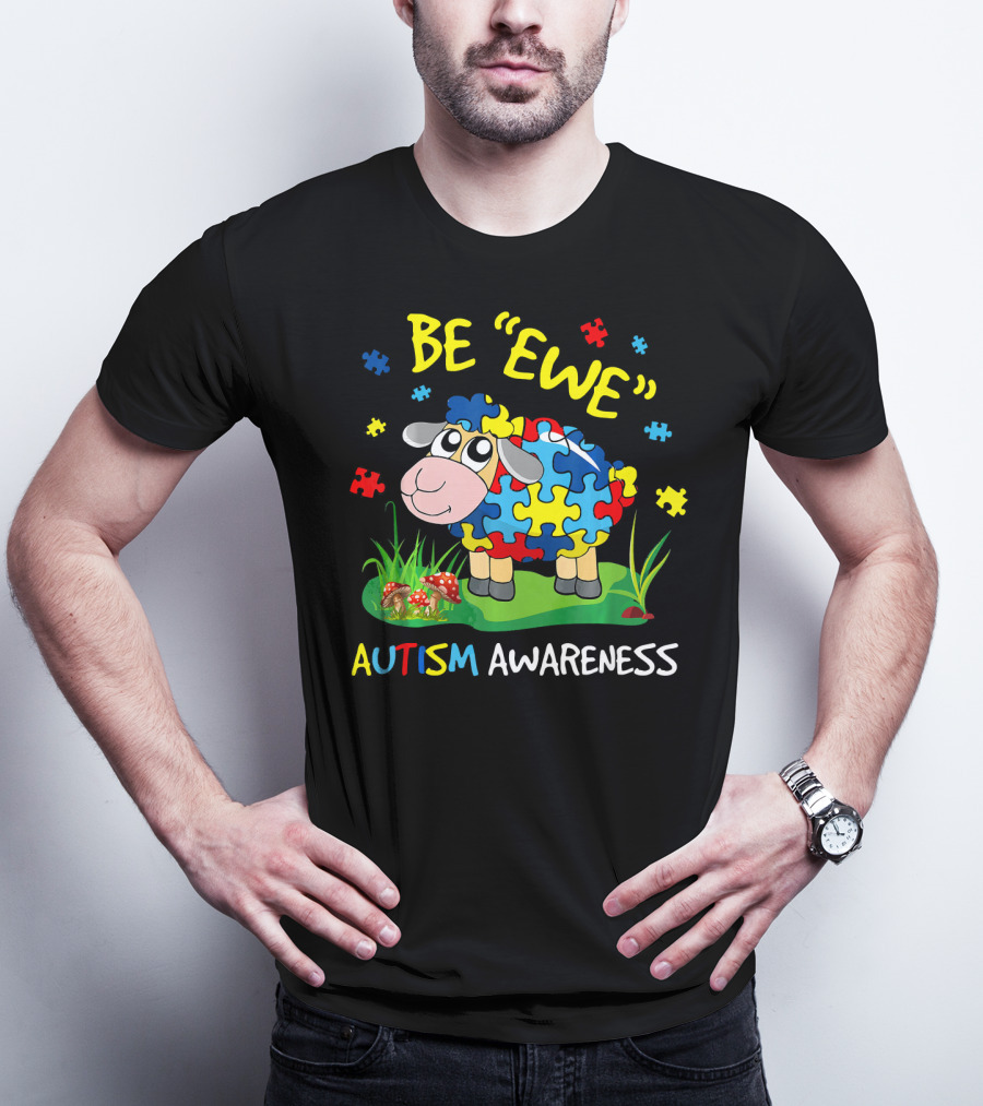 Be Ewe Autism Awareness Puzzle Sheep T-Shirt