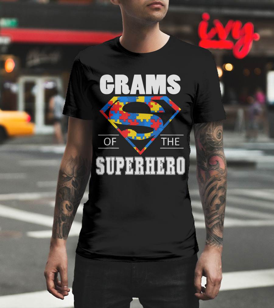 Super Grams Of The Superhero Autism Awareness Day T-Shirt