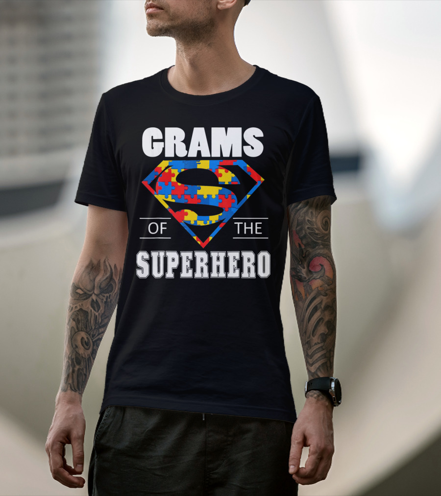 Super Grams Of The Superhero Autism Awareness Day T-Shirt
