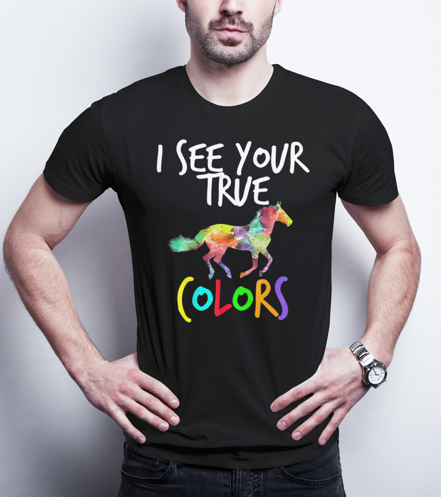 I See Your True Colors Autism Awareness Horse T-Shirt