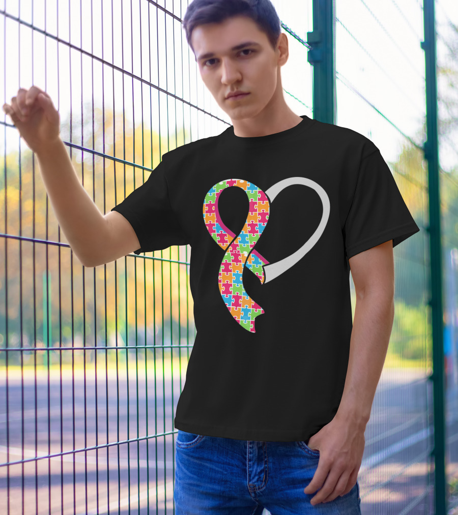 Puzzle Heart Autism Awareness T-Shirt