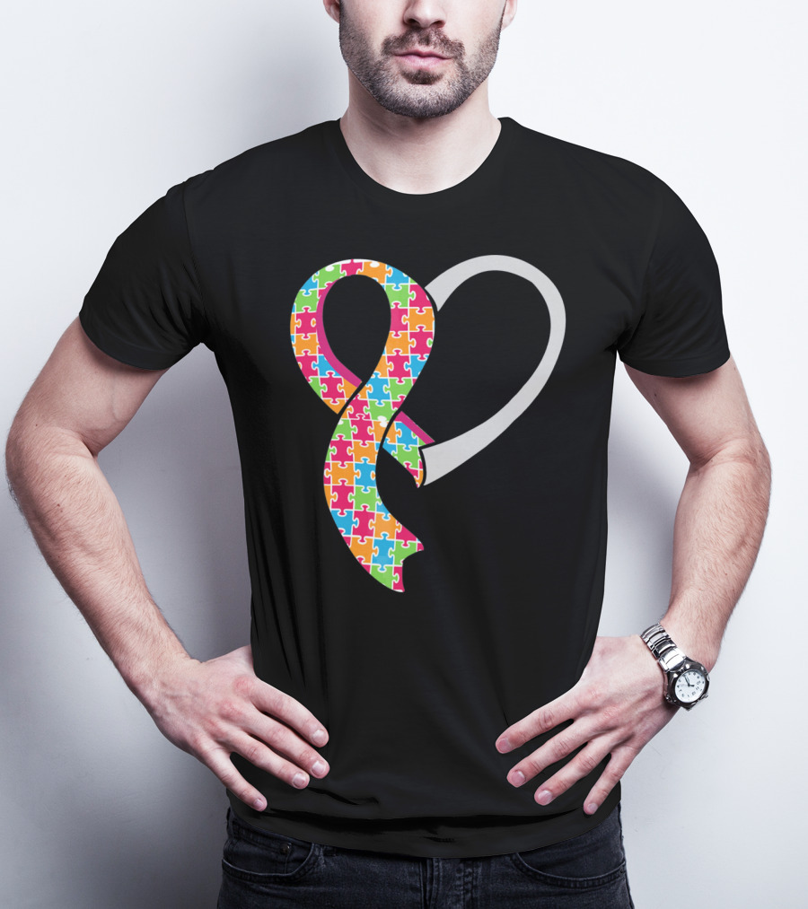 Puzzle Heart Autism Awareness T-Shirt
