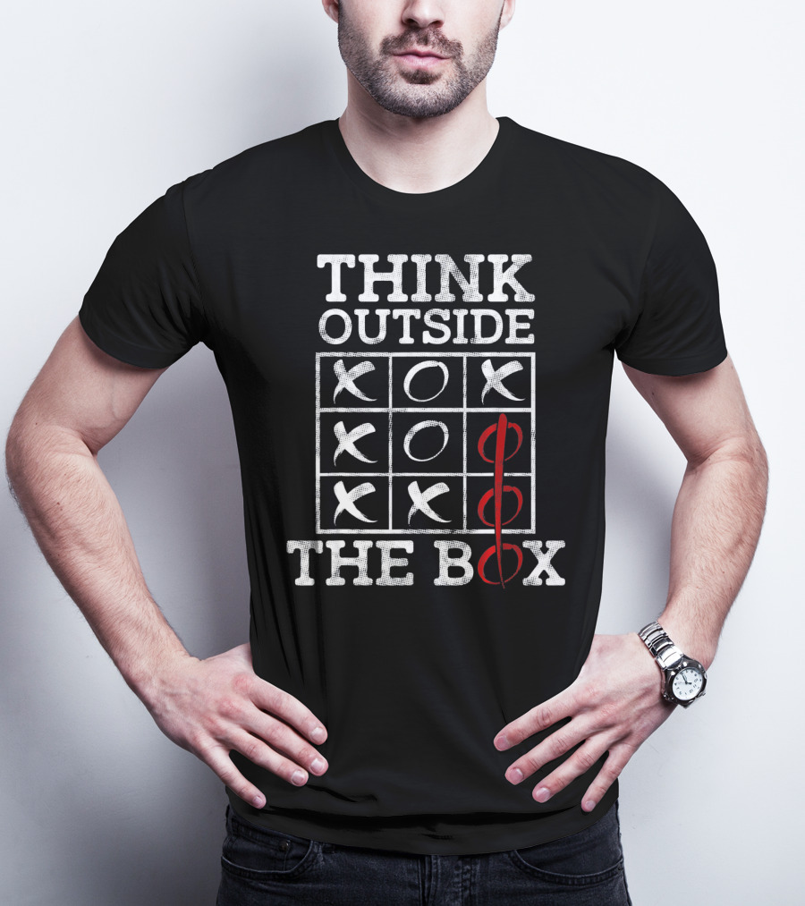 Think Outside The Box Tic Tac Toe Autism Awareness T-Shirt