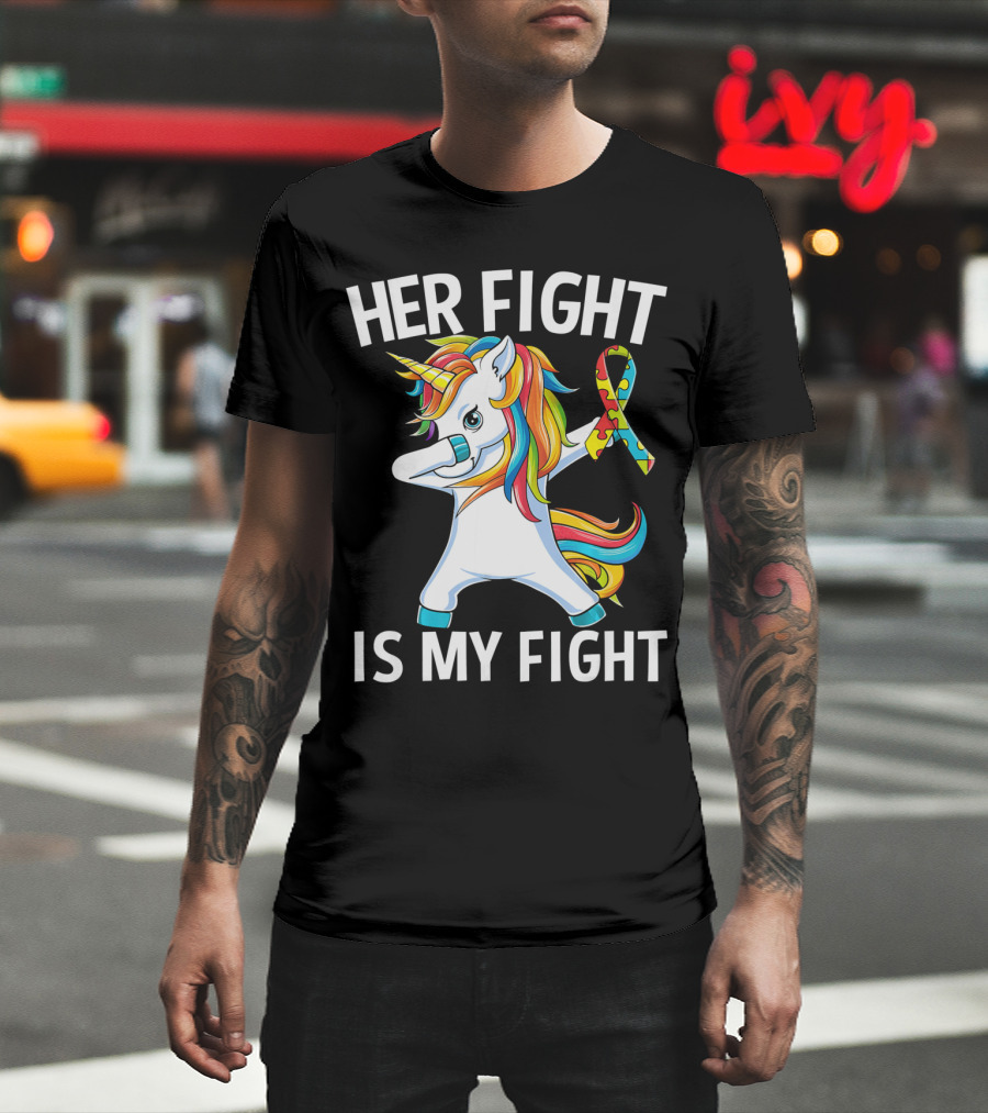 Her Fight Is My Fight Unicorn Puzzle T-Shirt