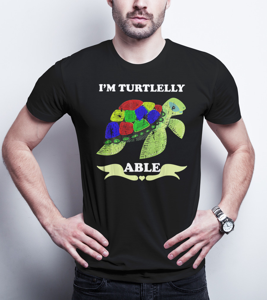 I'm Turtlelly Able Autism Puzzle Turtle T-Shirt