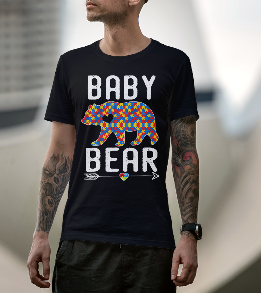 BABY BEAR Autism Puzzle Heart Awareness T-Shirt