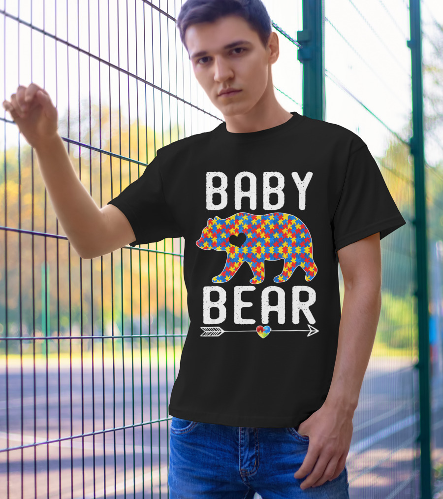 BABY BEAR Autism Puzzle Heart Awareness T-Shirt