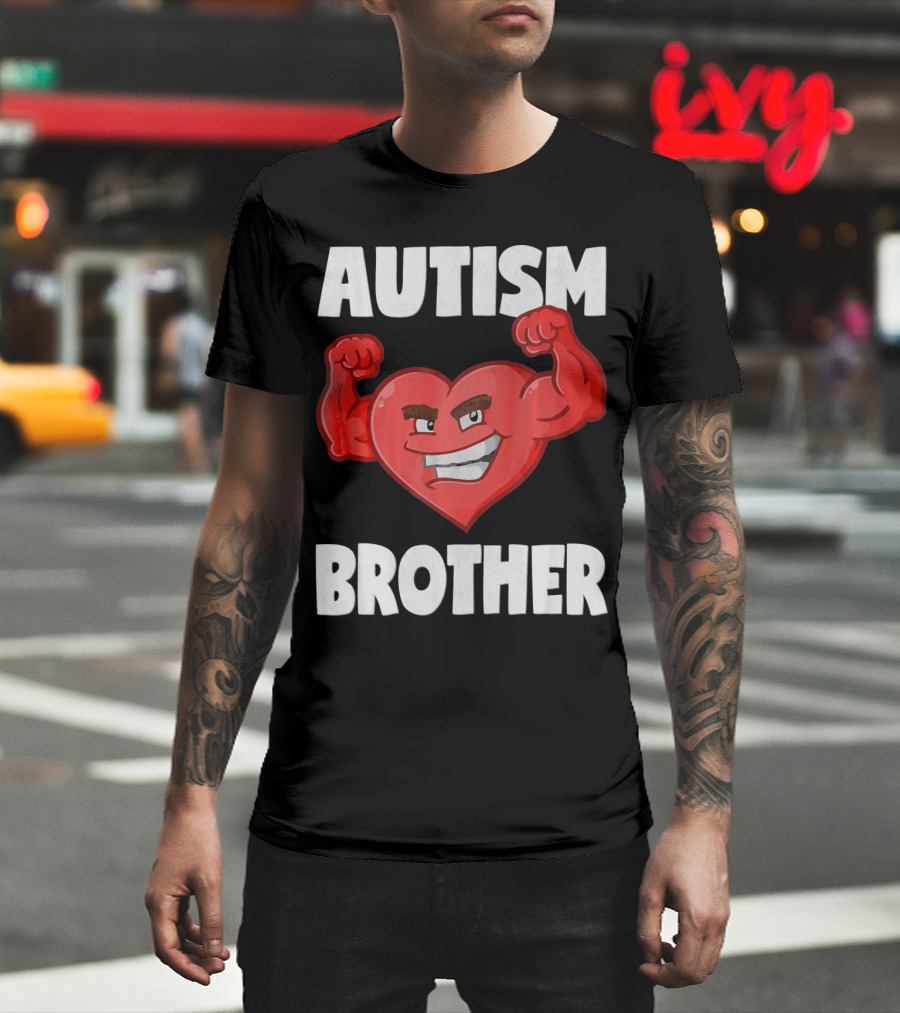 Autism Brother Heart Strong Brothers T-Shirt