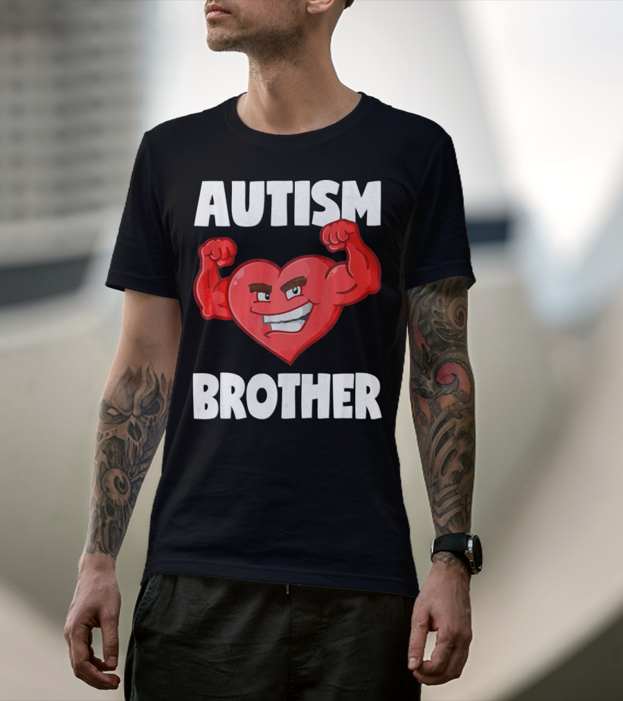 Autism Brother Heart Strong Brothers T-Shirt