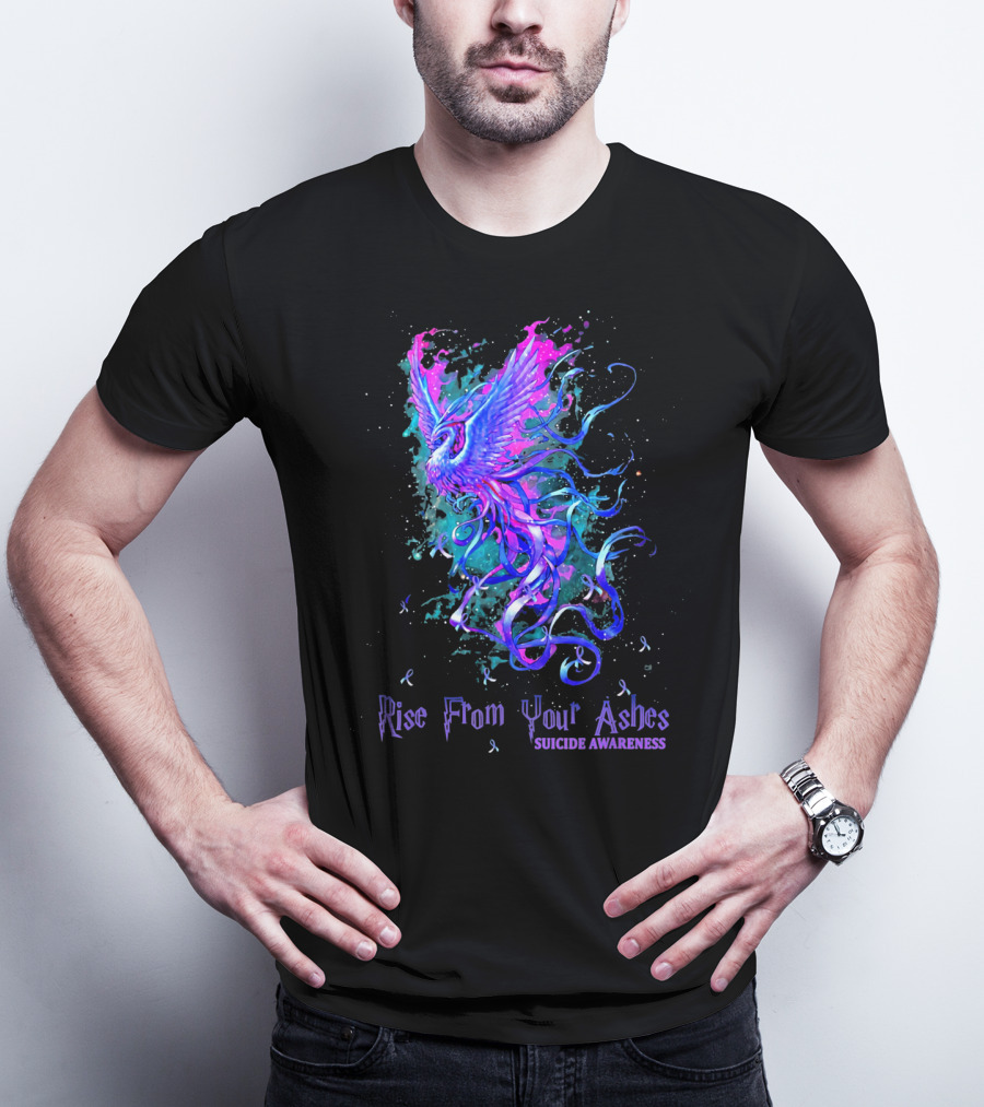 Rise From Your Ashes Phoenix Suicide Awareness T-Shirt