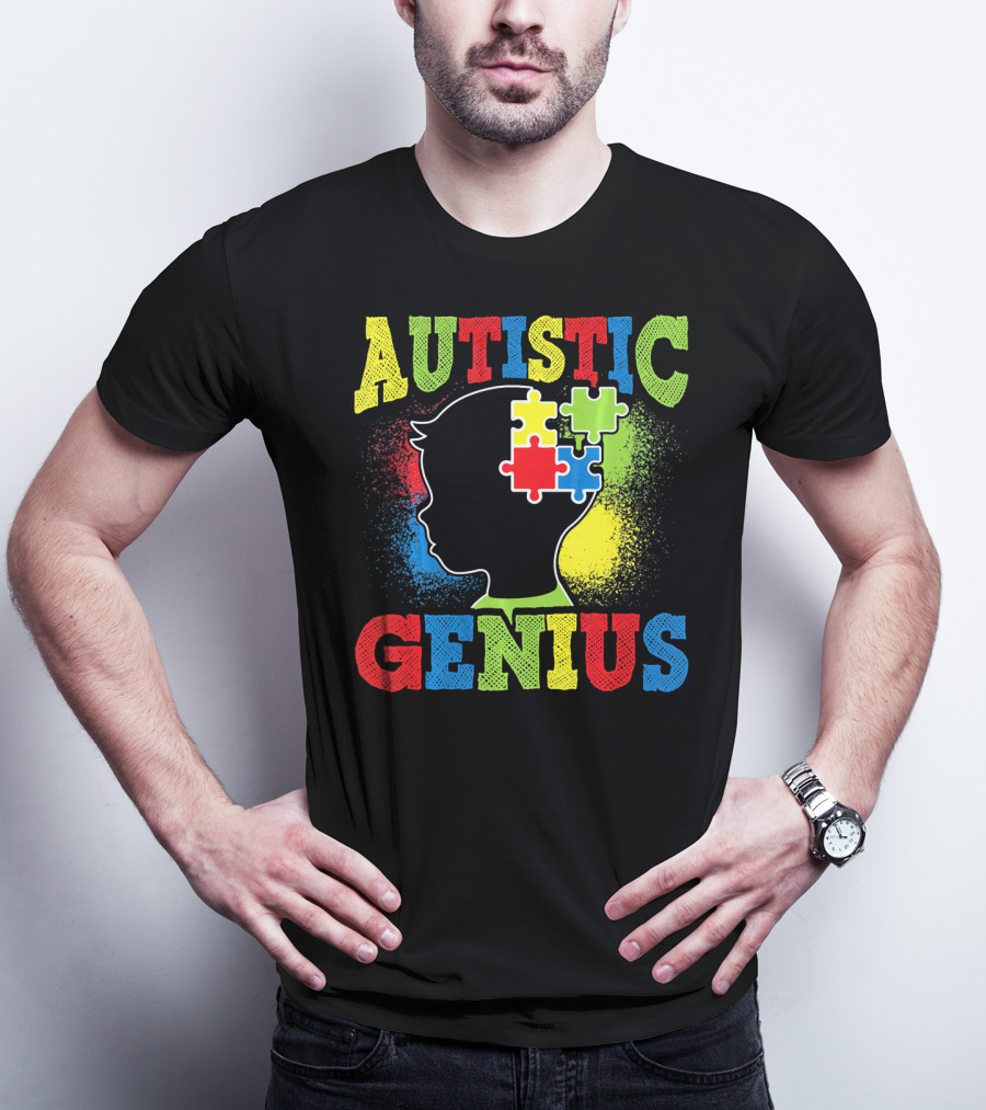 Autistic Genius Puzzle Head T-Shirt