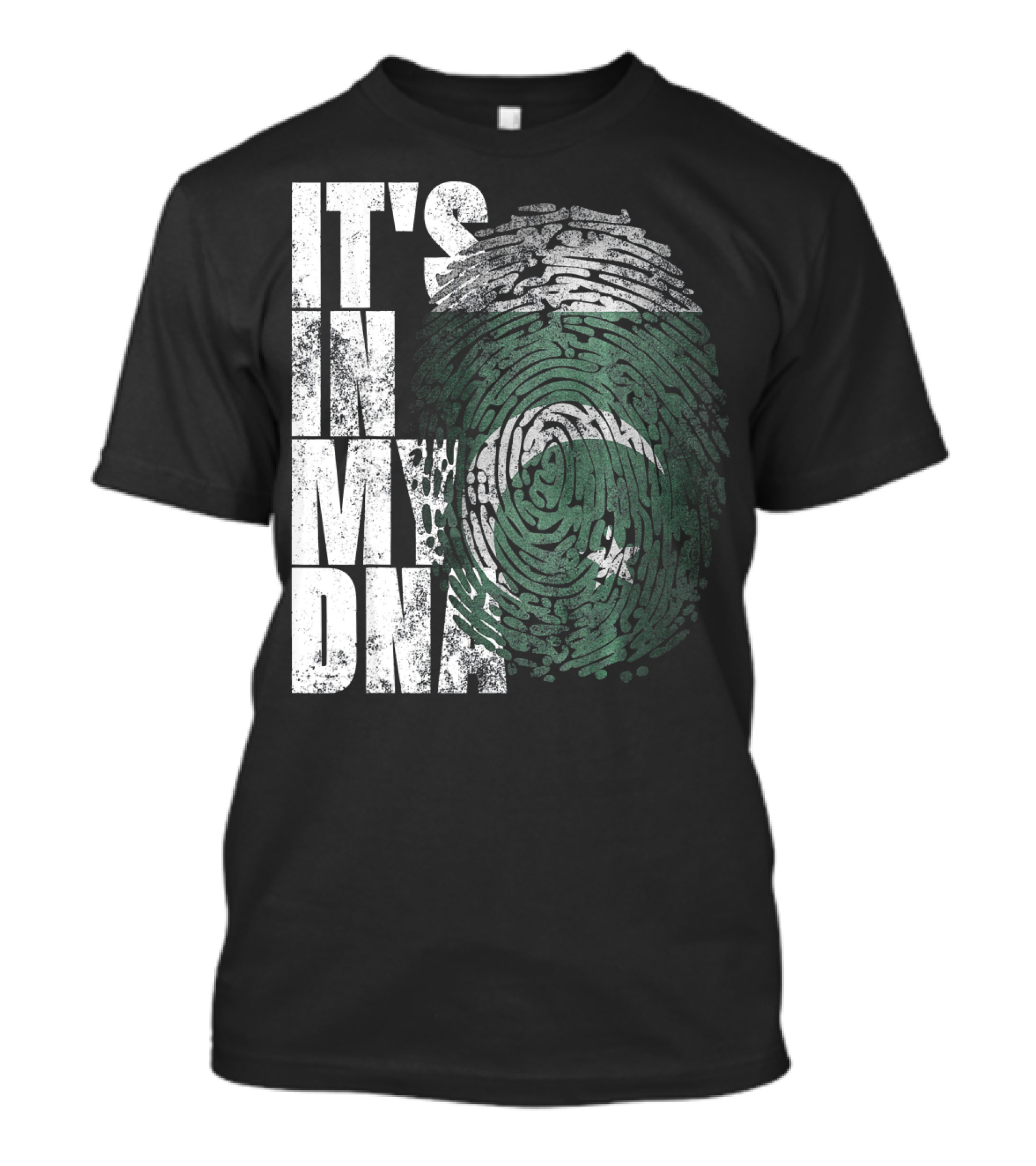 It's In My DNA Pakistani Flag Fingerprint T-Shirt