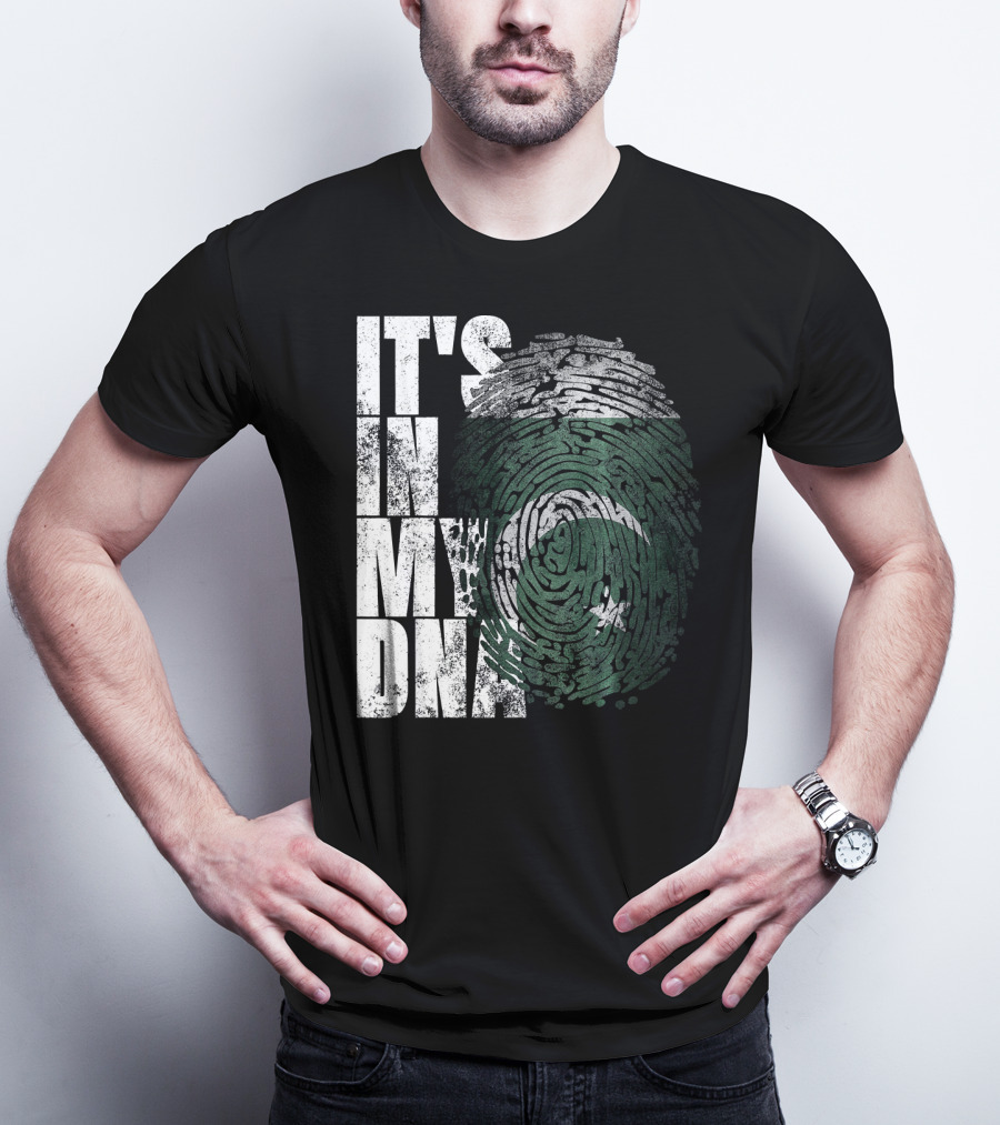 It's In My DNA Pakistani Flag Fingerprint T-Shirt