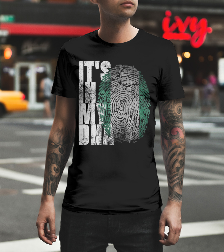 It's In My DNA Nigerian Heritage Fingerprint T-Shirt